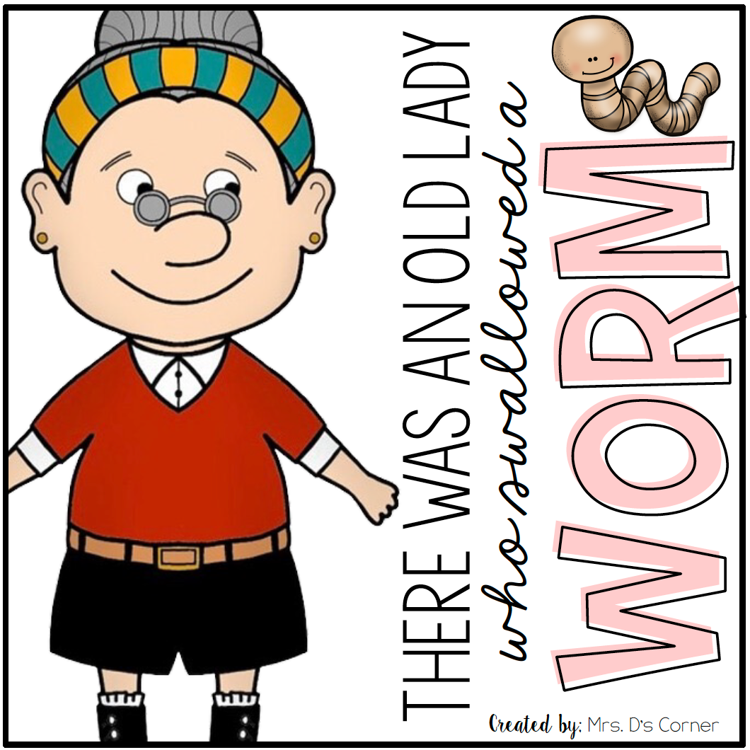 Old Lady Swallowed a Worm Book Companion [4 different activities ...