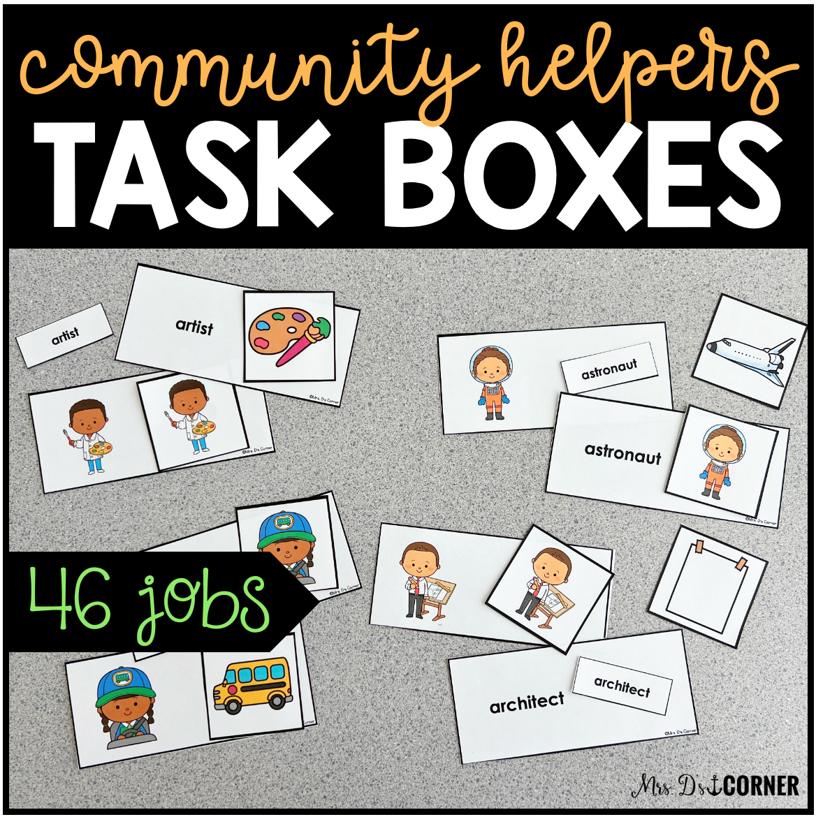 Community Helpers Task Boxes | Career and Job Task Boxes for Special E ...