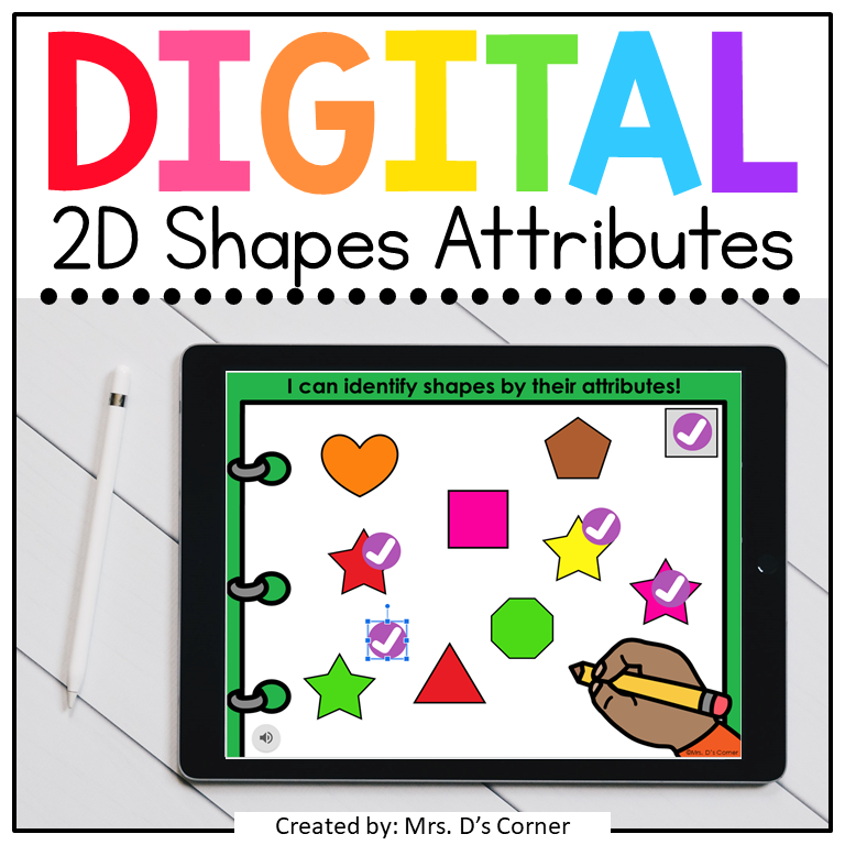 2D Shape Attributes Digital Activity | Distance Learning – mrsdsshop