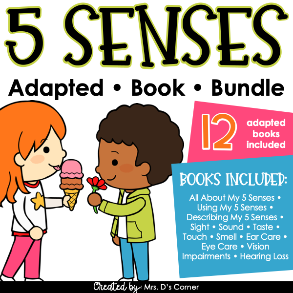 My 5 Senses Adapted Book Bundle [12 books!] Digital + Printable Adapte ...