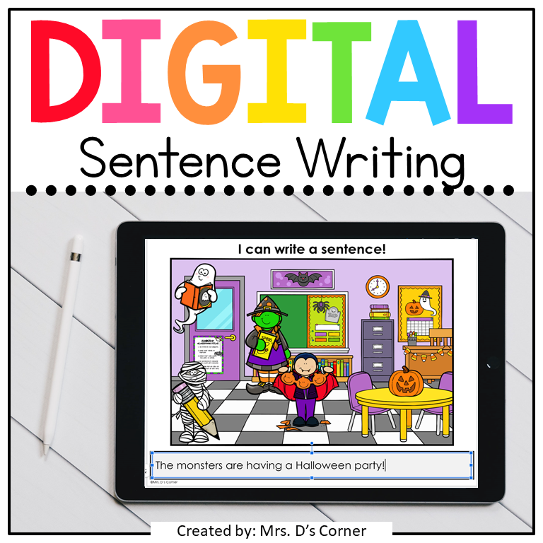 Halloween Sentences Digital Activity | Distance Learning – mrsdsshop