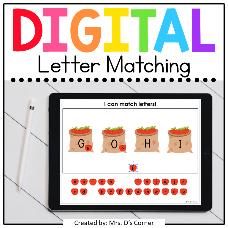 Apple Alphabet Letters Digital Activity | Distance Learning – mrsdsshop