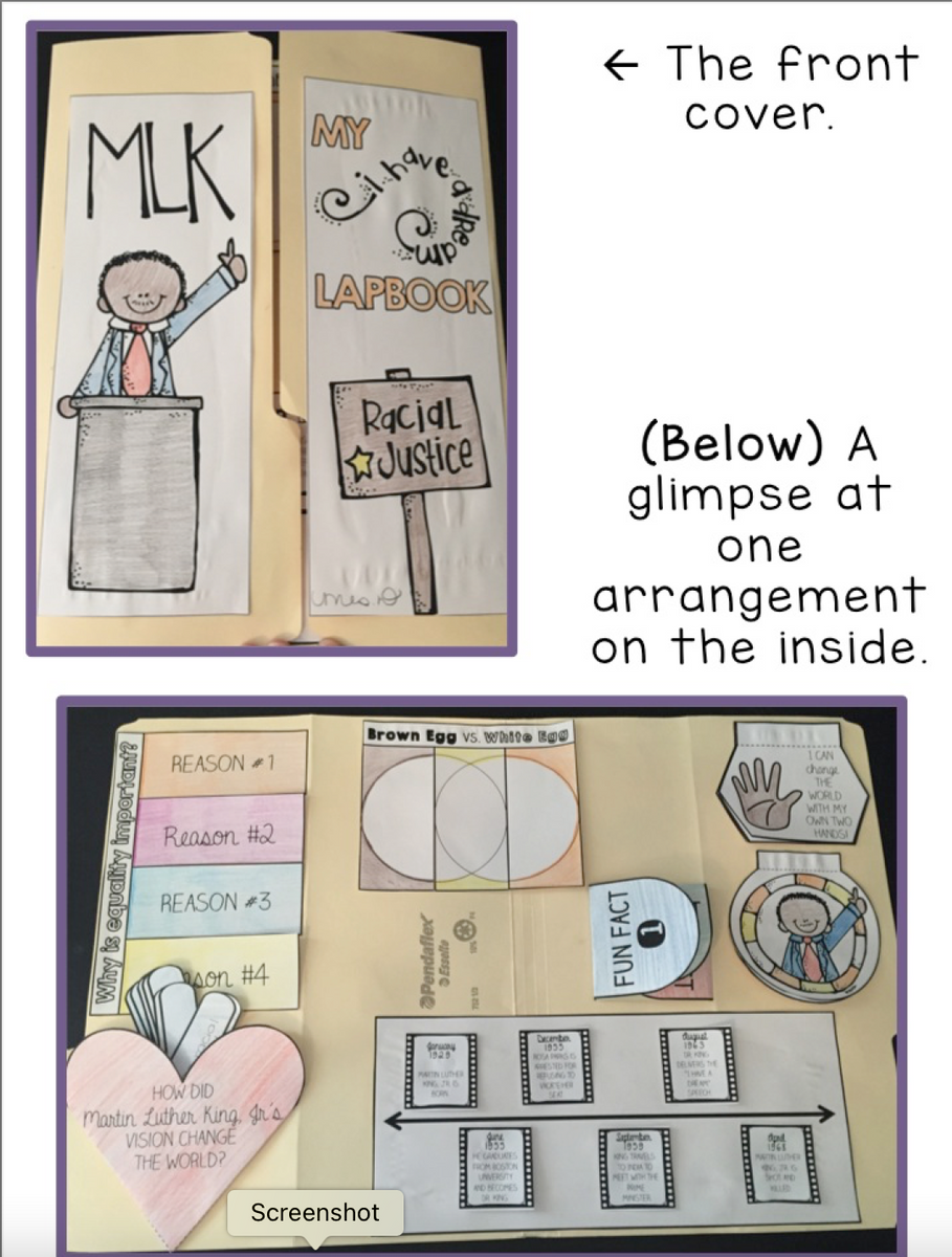 Martin Luther King Jr. Lapbook { 8 foldables included! } – mrsdsshop