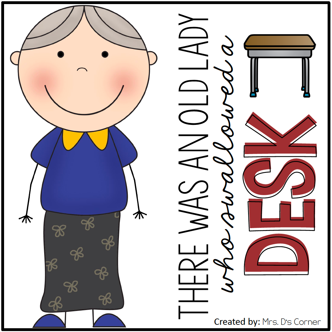 Old Lady Swallowed a Desk Book Companion [4 different activities ...