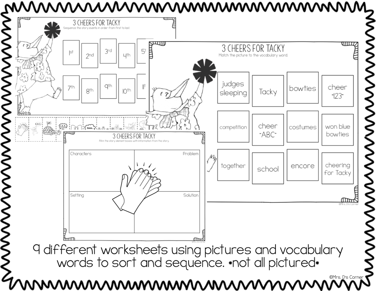 Three Cheers for Tacky Book Companion – mrsdsshop