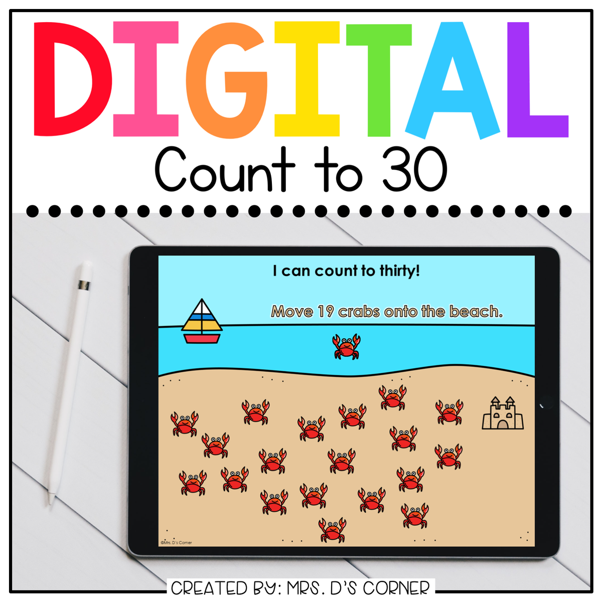 End of Year Counting to 30 Digital Activity | Distance Learning – mrsdsshop