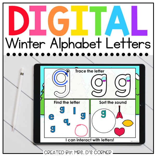 Winter Alphabet Letters Digital Activity | Distance Learning – mrsdsshop