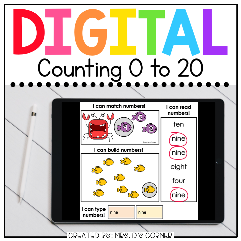 Numbers 0 to 20 Digital Basics for Special Ed | Distance Learning ...