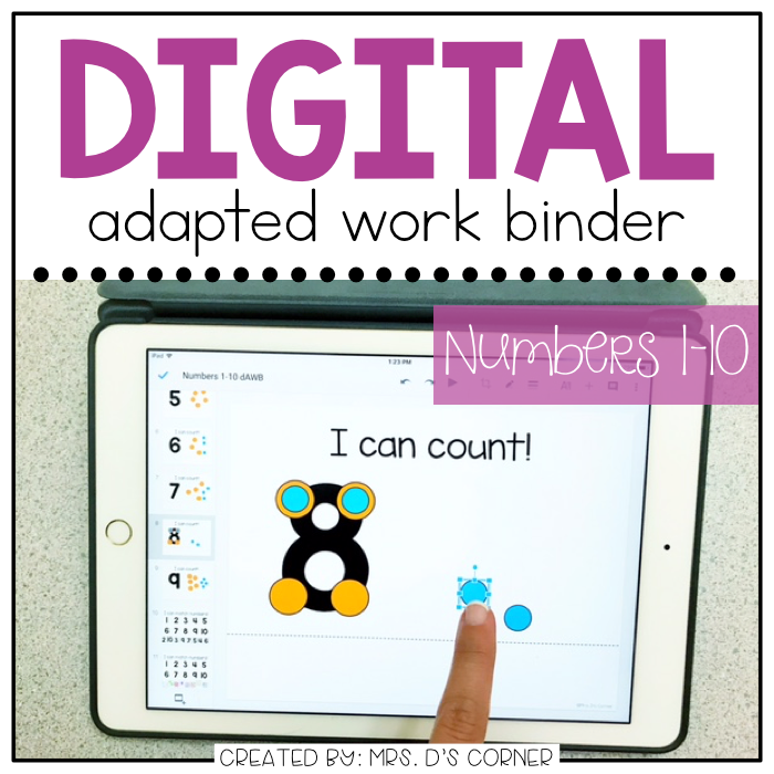 DIGITAL Adapted Work Binder ( Numbers 1-10 ) – mrsdsshop