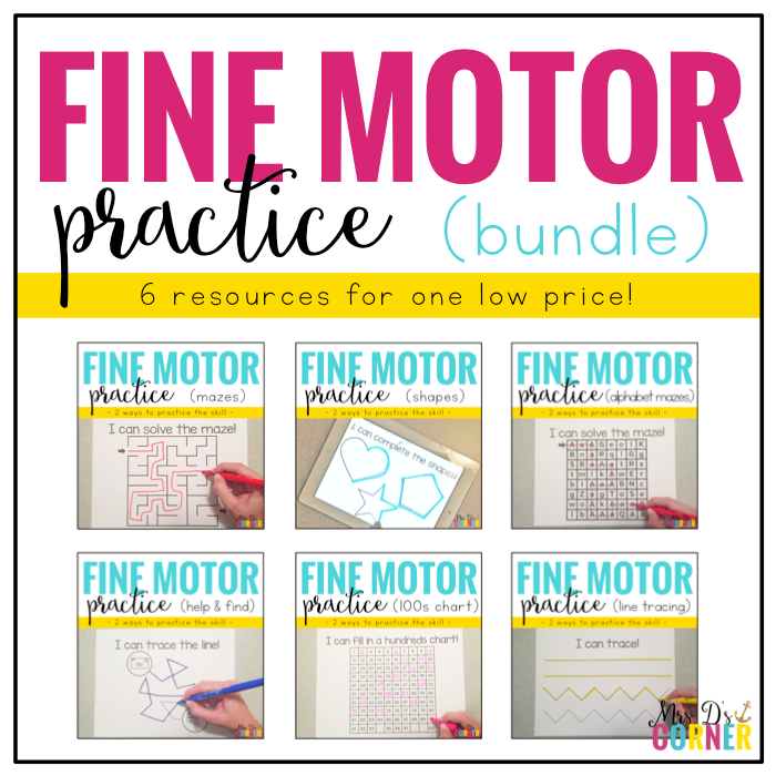 Fine Motor Skills Practice BUNDLE (6 resources included!) – mrsdsshop
