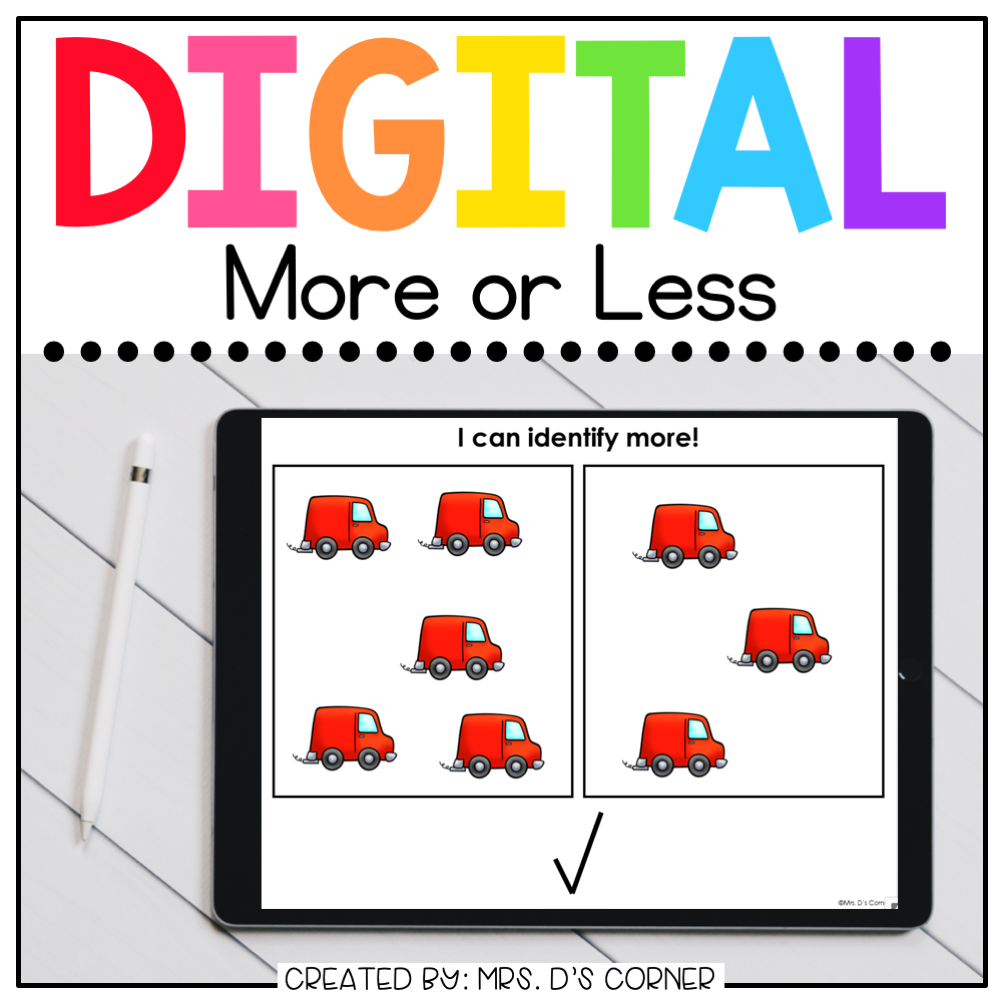 More or Less Digital Basics for Special Ed | Distance Learning – mrsdsshop