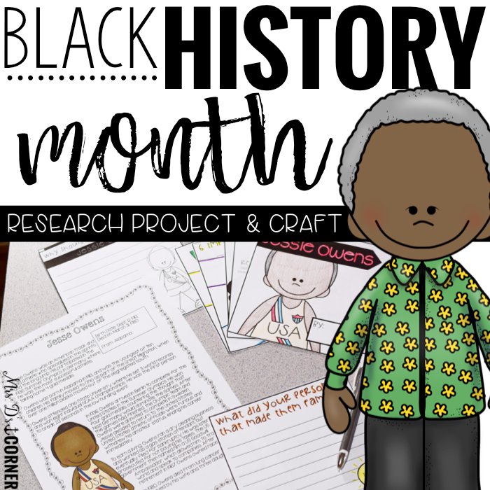 Black History Month Research Project and Craftivity (Biographies INCLU ...