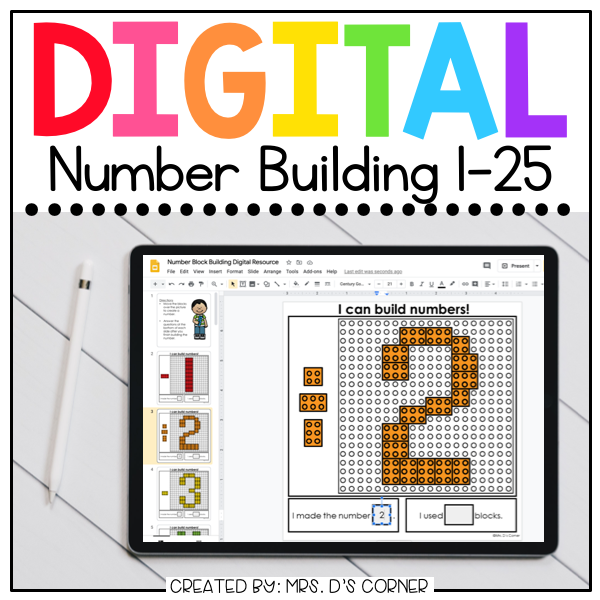 Digital Number Building Activity | 3 Number Activities – mrsdsshop
