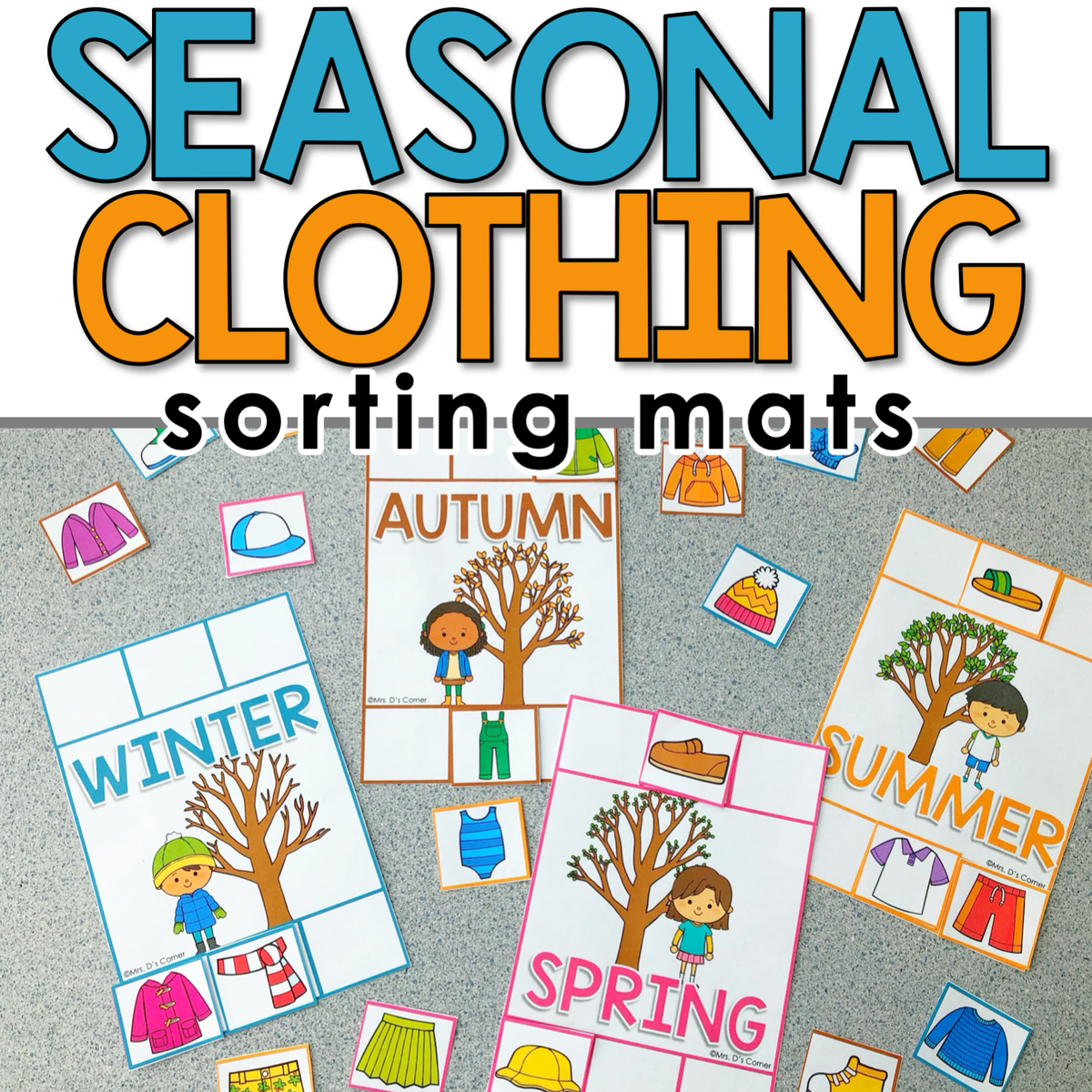 Seasonal Clothing Sorting Mats for Students with Special Needs – mrsdsshop