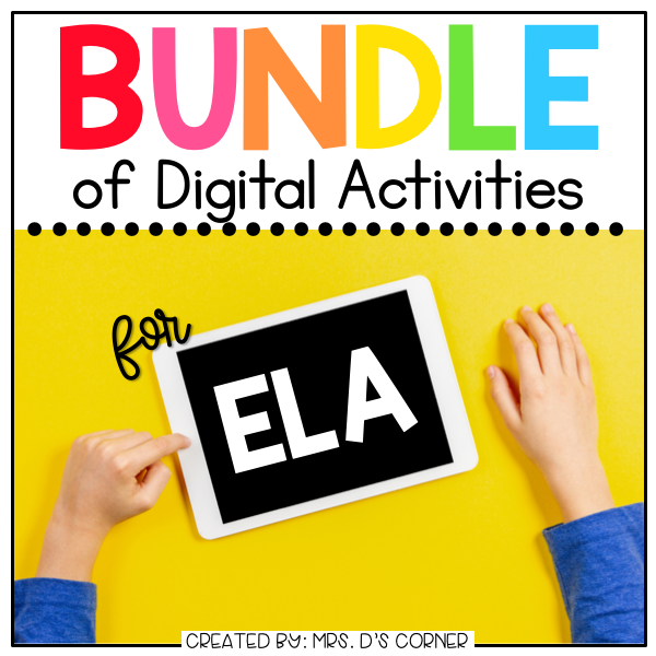 BUNDLE of English Language Arts Digital Activities | Distance Learning ...