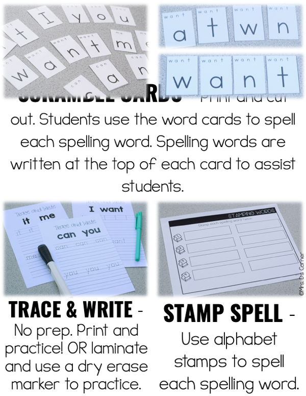 Kindergarten Spelling Curriculum [3 Levels - for Students with Special ...