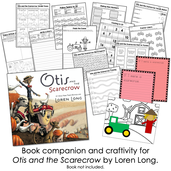 Otis and the Scarecrow Book Companion [Craft, Writing, Task Box + More ...