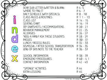 Editable Substitute Binder { Tribal Herringbone } The Ultimate Sub Bin ...