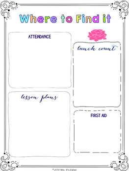 Editable Substitute Binder { Tribal Herringbone } The Ultimate Sub Bin ...