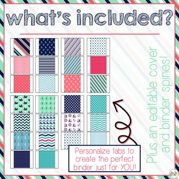 The Ultimate Special Education Binder | Pink Aqua Nautical [editable ...