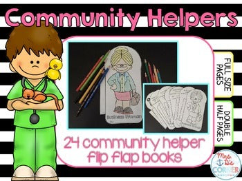 Community Helpers Flip Flap Booklets { 24 different booklets } – mrsdsshop