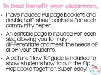Community Helpers Flip Flap Booklets { 24 different booklets } – mrsdsshop