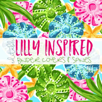 Editable Binder Covers ( Lilly Inspired Set 3 ) – mrsdsshop