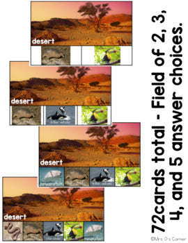 Work Bin Task Cards - Animal Habitats (72 cards with 4 levels) – mrsdsshop