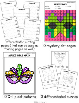 Mardi Gras Fine Motor Practice, Skills and Activities – mrsdsshop