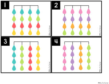 Raindrops Matching Mats and Activity Cards (Patterns, Colors, and Matc ...