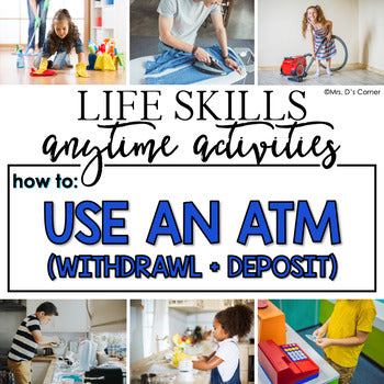 How to Use an ATM Life Skill Anytime Activity | Life Skills Activities – mrsdsshop