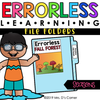 Seasons Errorless Learning File Folder Activities [16 file folders ...