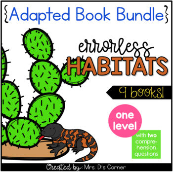 Errorless Habitats Adapted Books [9 books total!] – mrsdsshop