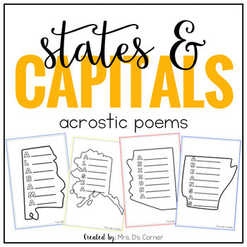 US State Acrostic Poems – mrsdsshop