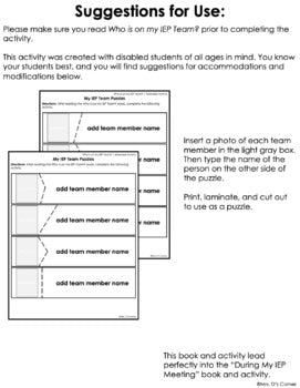 My IEP Team | Student Self Advocacy Adapted Book, Reader + Activity ...