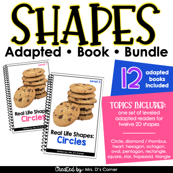 Real Life Shapes - 2D Shapes Adapted Books Bundle [Level 1 and Level 2 ...