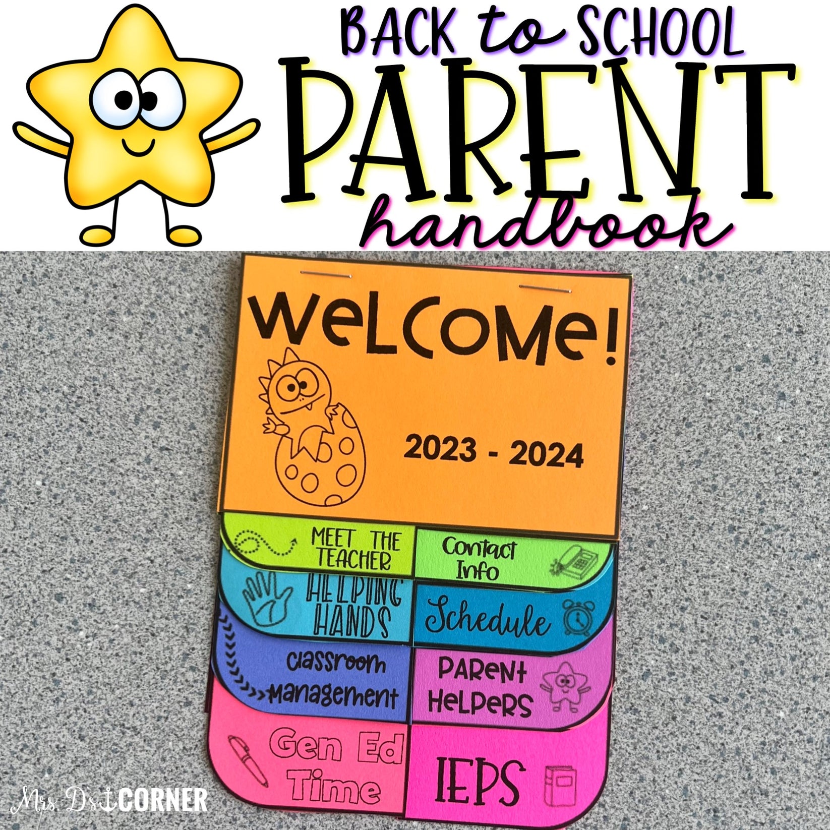 Editable Parent Handbook | Dual Tab Flip Book – mrsdsshop
