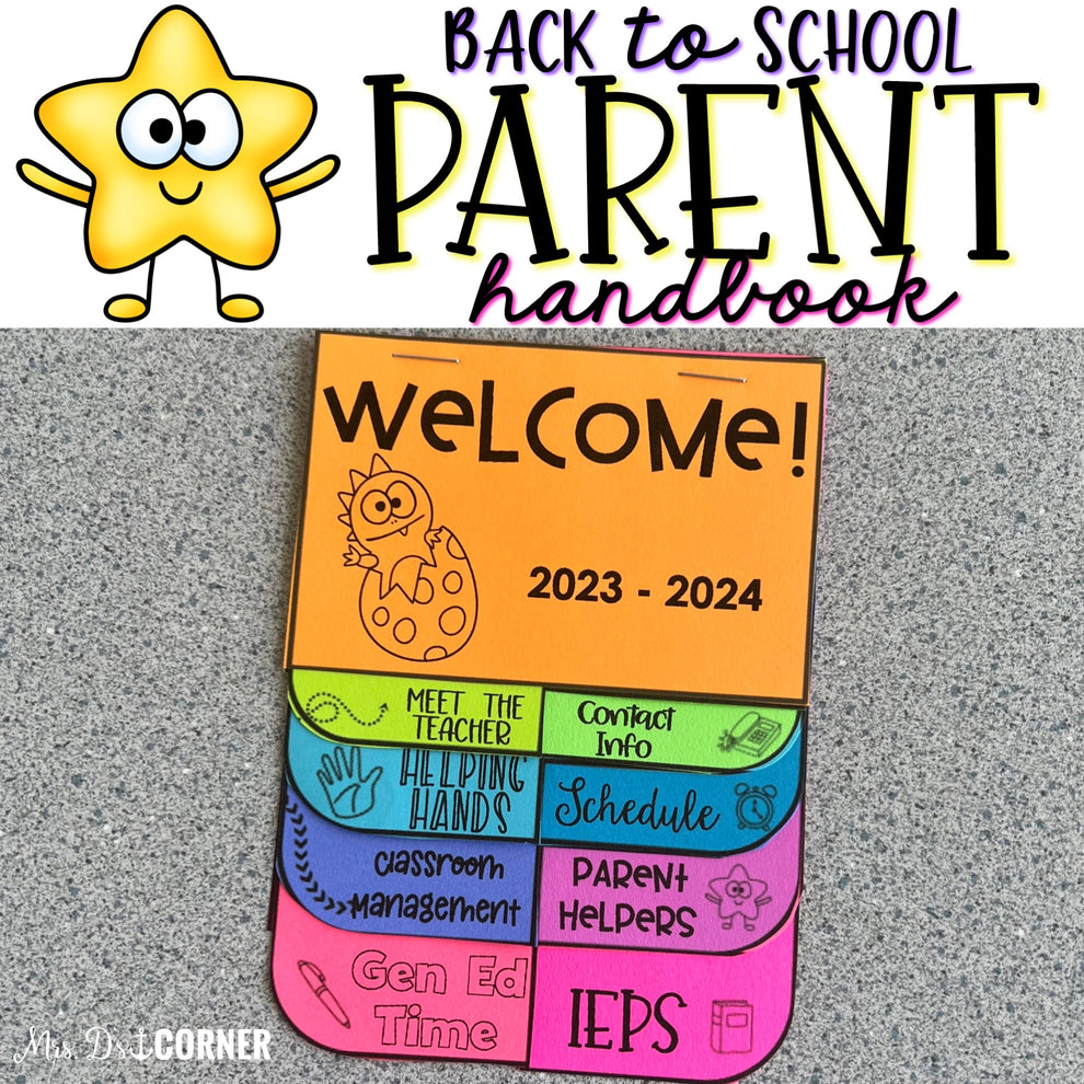 Editable Parent Handbook | Dual Tab Flip Book – mrsdsshop