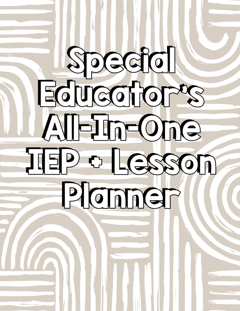 The Special Educator's All-in-One IEP Lesson Planner | Digital Downloa ...