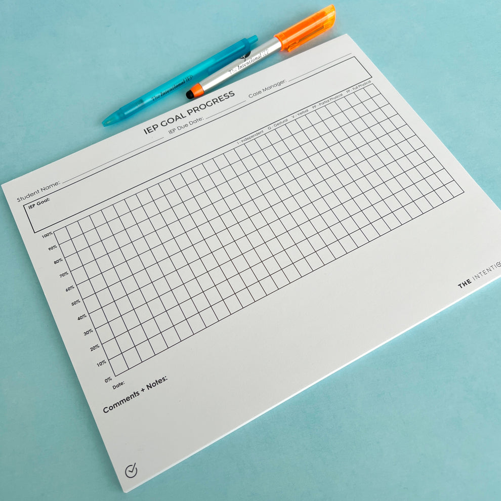 IEP Goal Progress Data Notepad | 50 Sheets – mrsdsshop