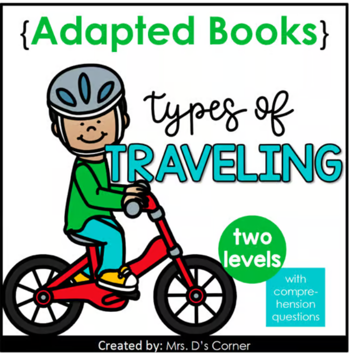 Types of Transportation Adapted Book [Level 1 and 2] – mrsdsshop