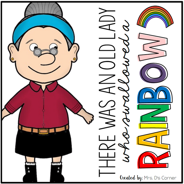 Old Lady Swallowed a Rainbow Book Companion [4 different activities ...