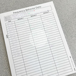 Frequency Behavior Data Notepad | 50 Sheets – mrsdsshop