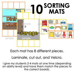 House Rooms Sorting Mats | Rooms of a House Activity – mrsdsshop
