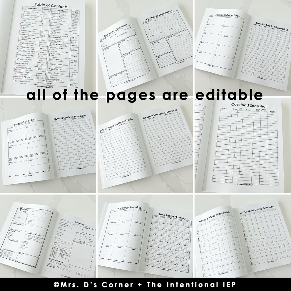 The Special Educator's All-in-One IEP Lesson Planner | Digital Downloa ...