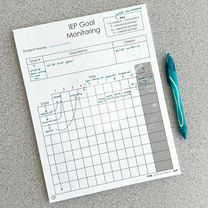 IEP Goal Monitoring Data Notepad | 50 Sheets – mrsdsshop
