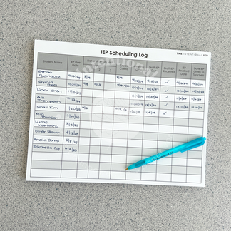 IEP Scheduling Log Notepad for Caseload Managers | 50 Sheets – mrsdsshop