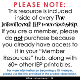 IEP Meeting Save the Date Meeting Reminder Cards and IEP Meeting Thank ...