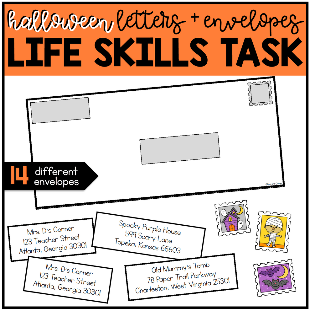 Addressing an Envelope Autumn Winter Bundle | Life Skills Center ...