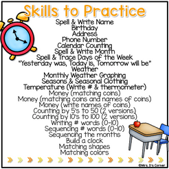 Morning Adapted Work Binder® (for Special Needs) | Adapted Morning Wor ...